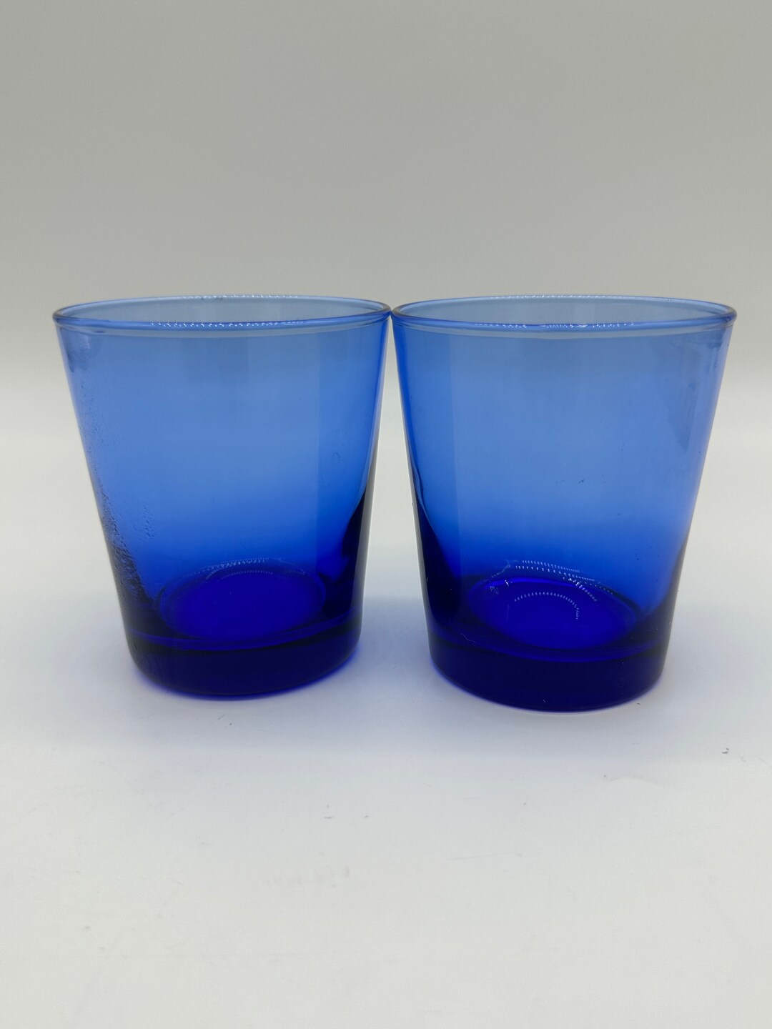 Luminarc Arococ Cobalt Blue Drinking Glasses Weighted Bottom - Etsy