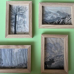 Framed Tracing Paper Nature Landscapes - Etsy
