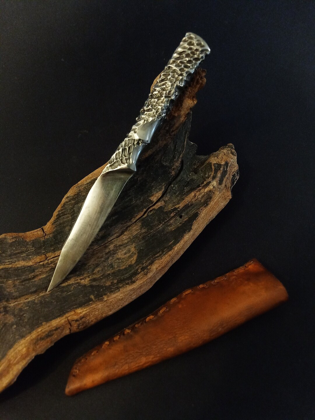 The Draconic, a Hand-forged Knife With Its Leather Sheath, French ...