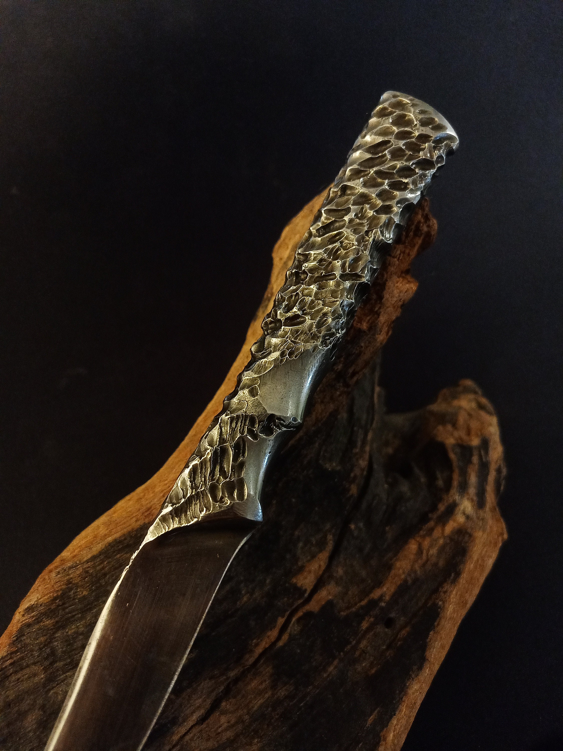 The Draconic, a Hand-forged Knife With Its Leather Sheath, French ...