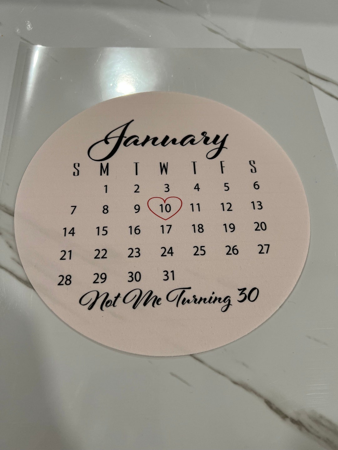 Custom Calendar Edible Cake Topper - Etsy UK
