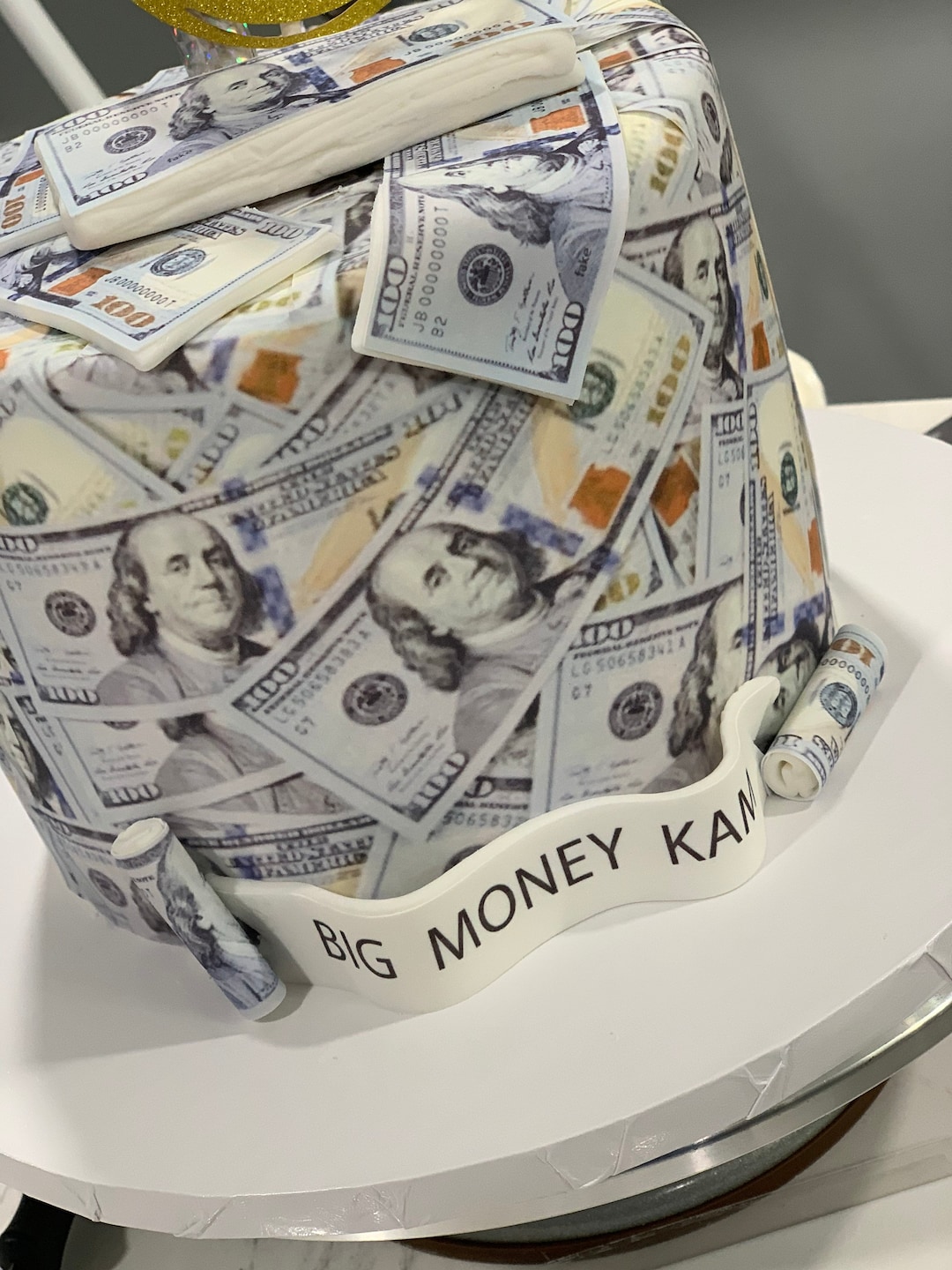 Money Collage Edible Cake Image (8x10 Sheet) - Etsy
