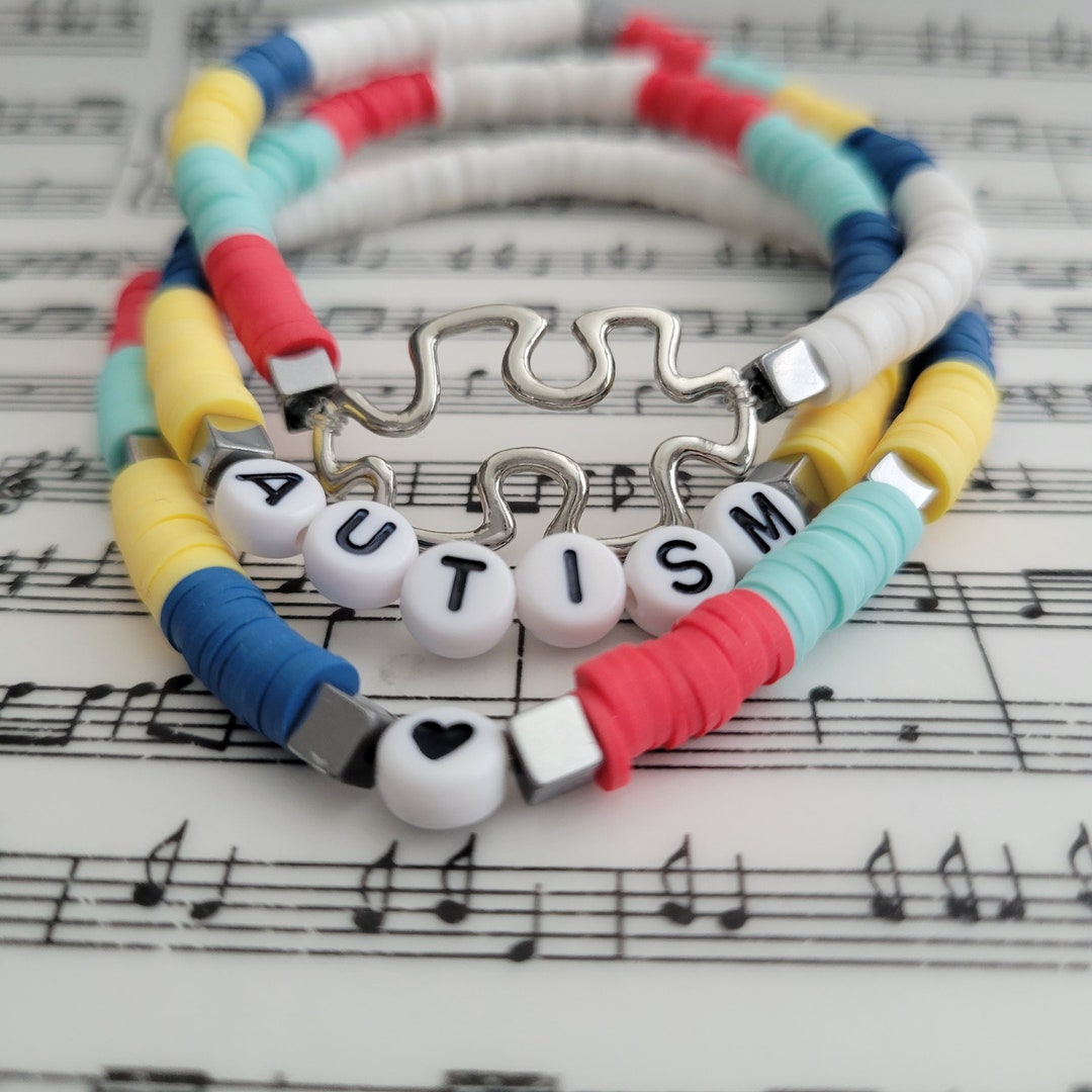 Shine Bright for Autism Awareness: Stackable Bracelet Set - Etsy