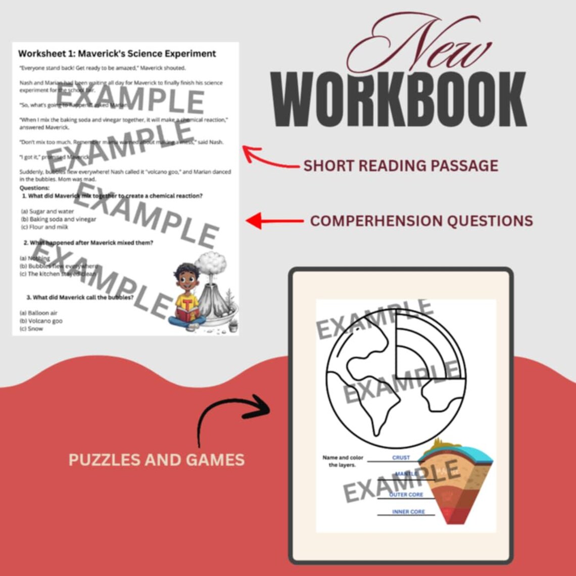 1st- 3rd Grade Science Worksheets, Reading Comprehension Worksheets ...