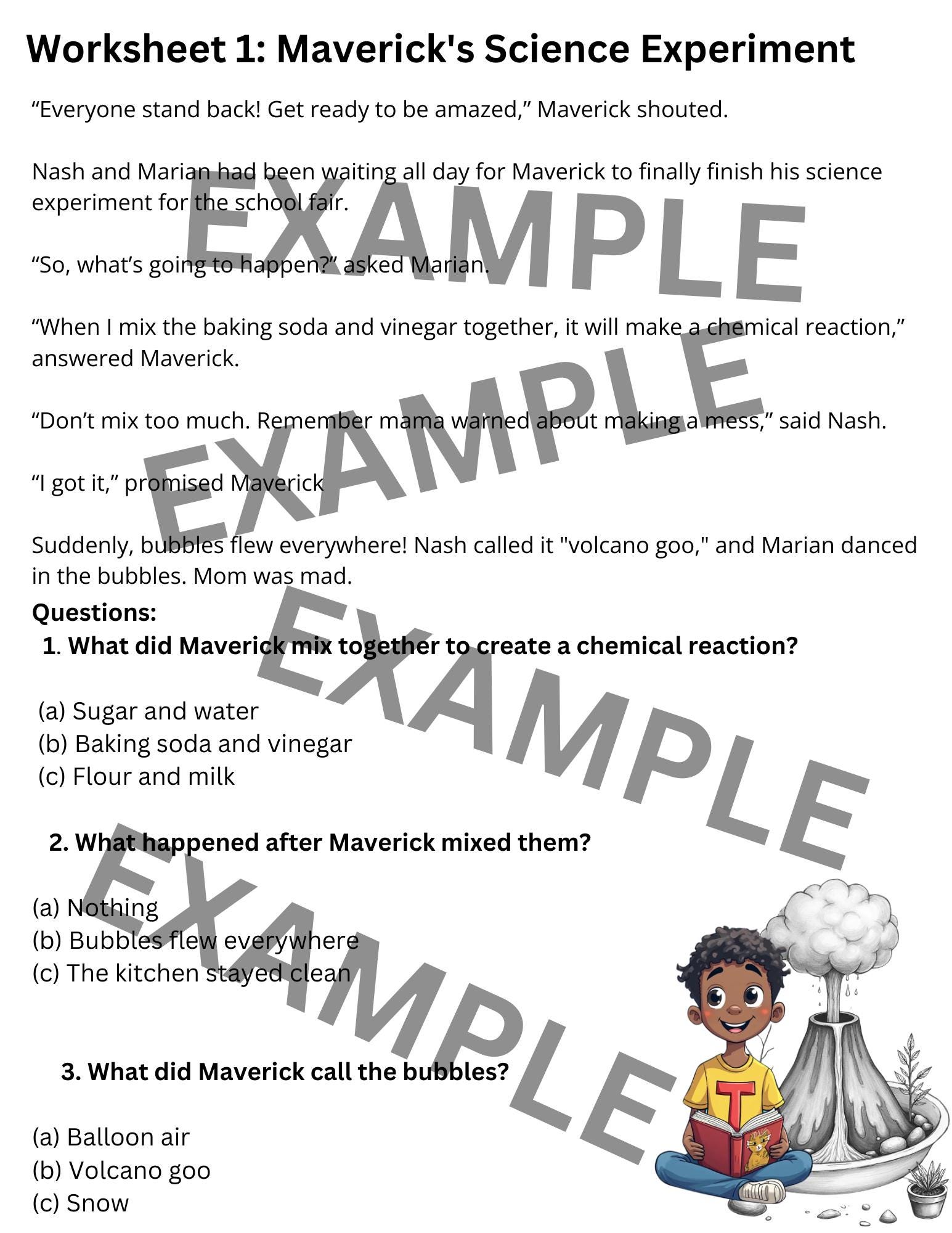 1st- 3rd Grade Science Worksheets, Reading Comprehension Worksheets ...