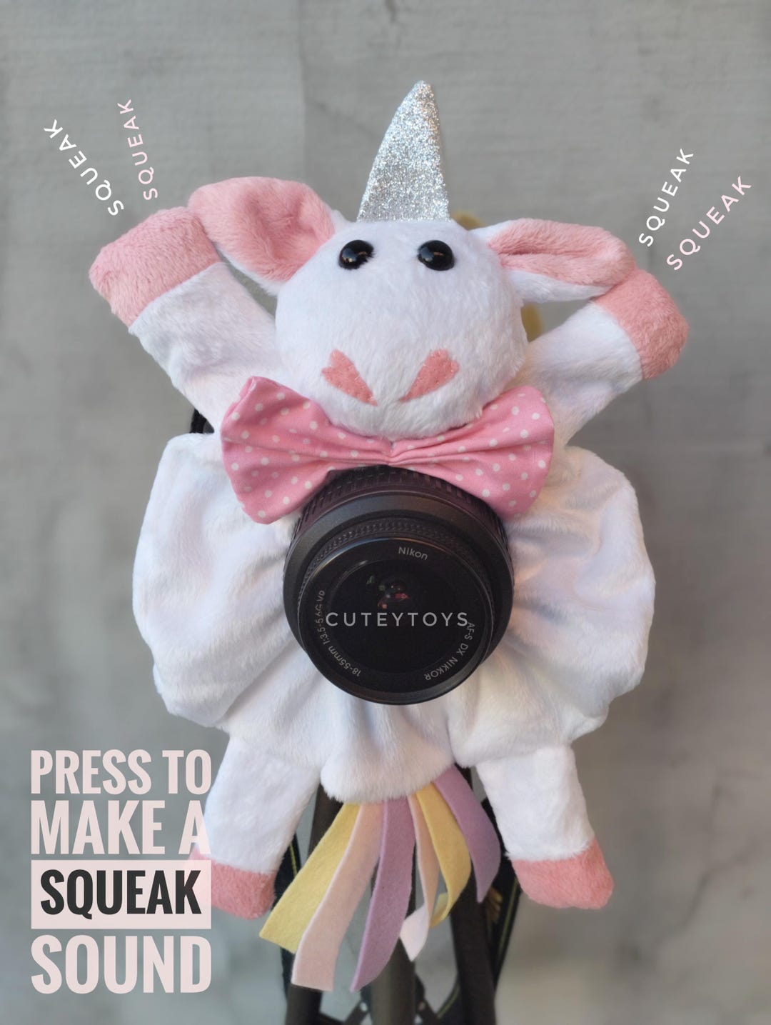 Plush Unicorn Toy Lens Hugger Wrap for Camera Photographer's Tools With ...