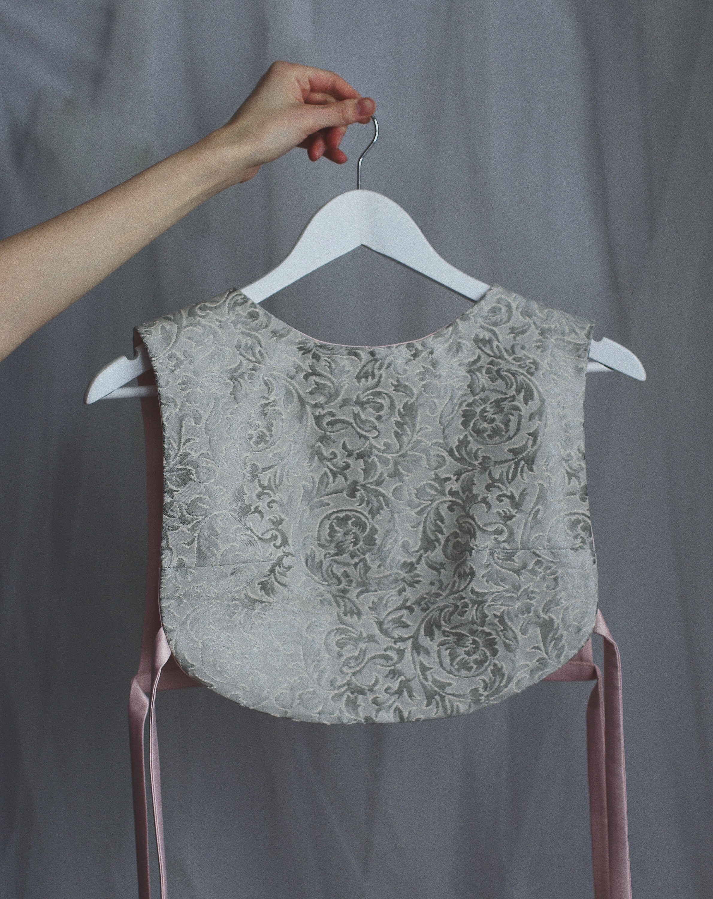 Dickey, Two Sides Collar, Grey and Pink, Oversized Collar, Detachable ...