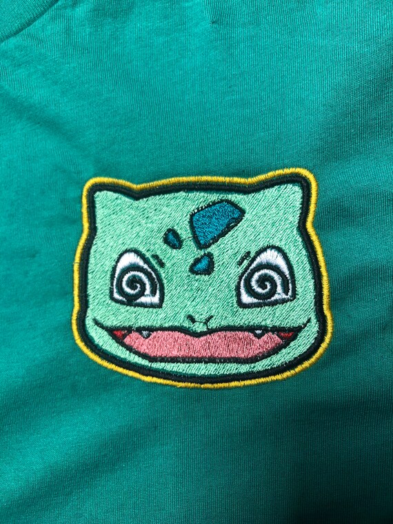 Fainted Bulbasaur Premium Embroidery Tee | Etsy
