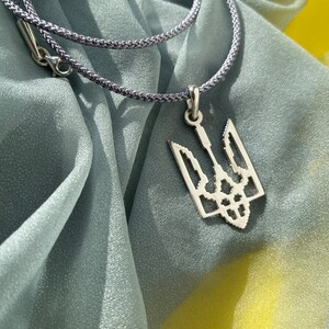 Tryzub Pendant Ukrainian Coat of Arms Sterling Silver 925.pixel Design ...