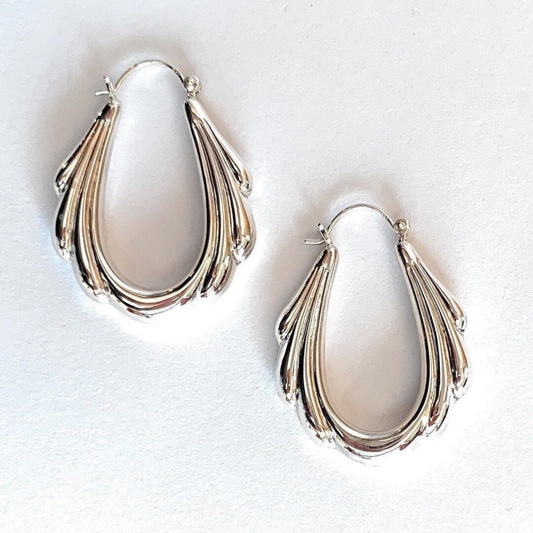 Amazing Hoop Earrings in Sterling Silver, Elegant Hoop Earrings ...