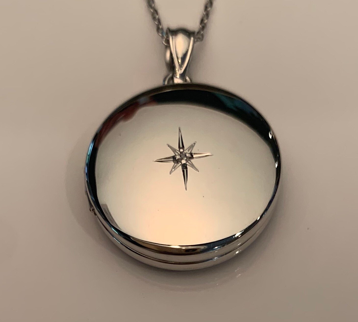 Picture Locket Sterling Silver Two Photo Locket Circular - Etsy