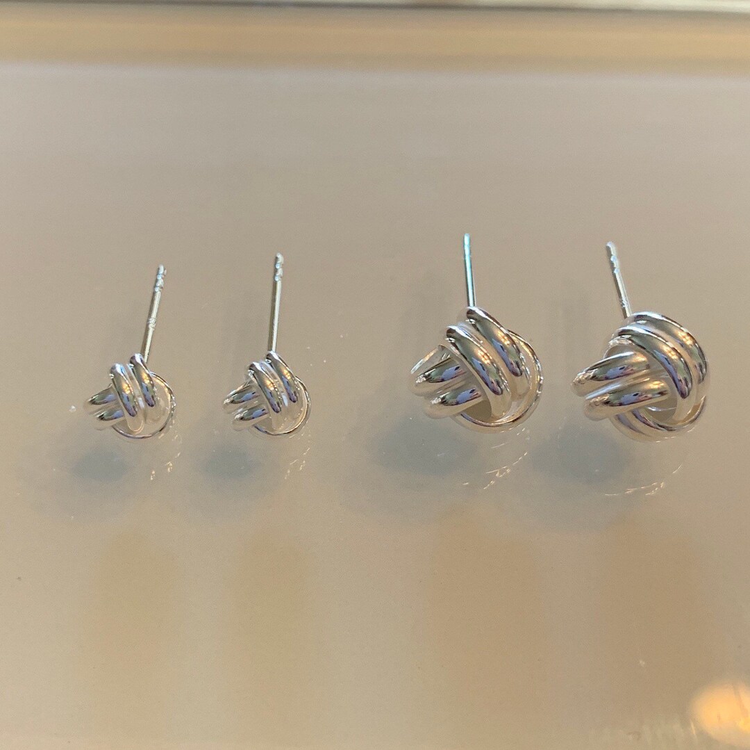 Knot Earrings in 925 Sterling Silver Love Knot Stud Earrings - Etsy