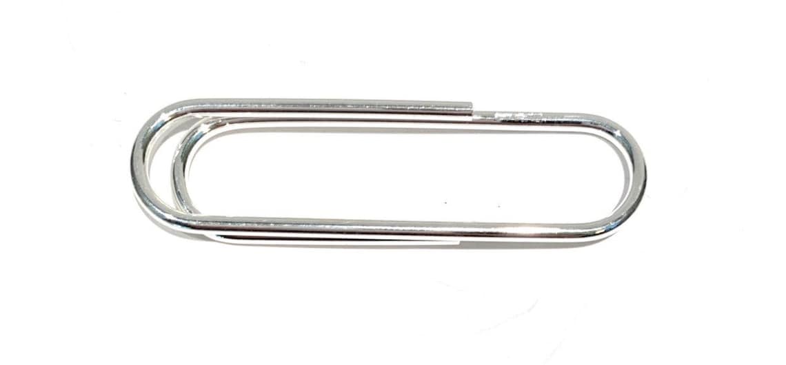 Minimalist Money Clip in Sterling Silver Paperclip Money - Etsy