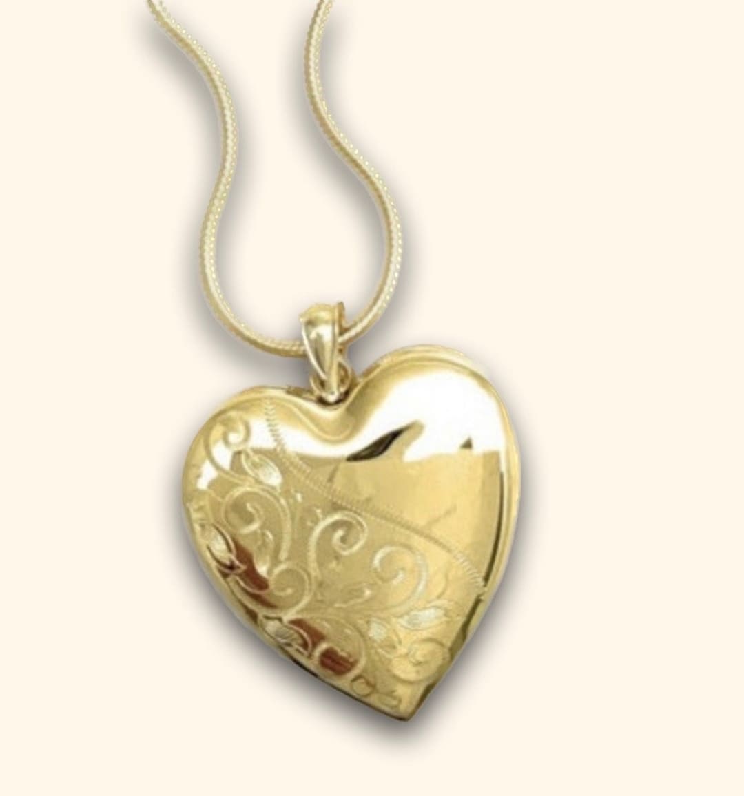 Gold Heart Locket, Gift for Her, Locket Necklace, Heart Locket, Picture ...