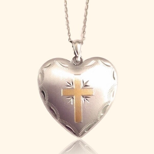 Locket With Cross - Etsy