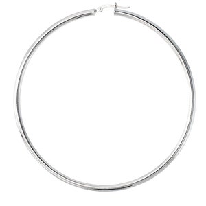 3 Inch Silver Hoop Earrings - 925 Sterling Silver Hoop - 3mm Hoops ...