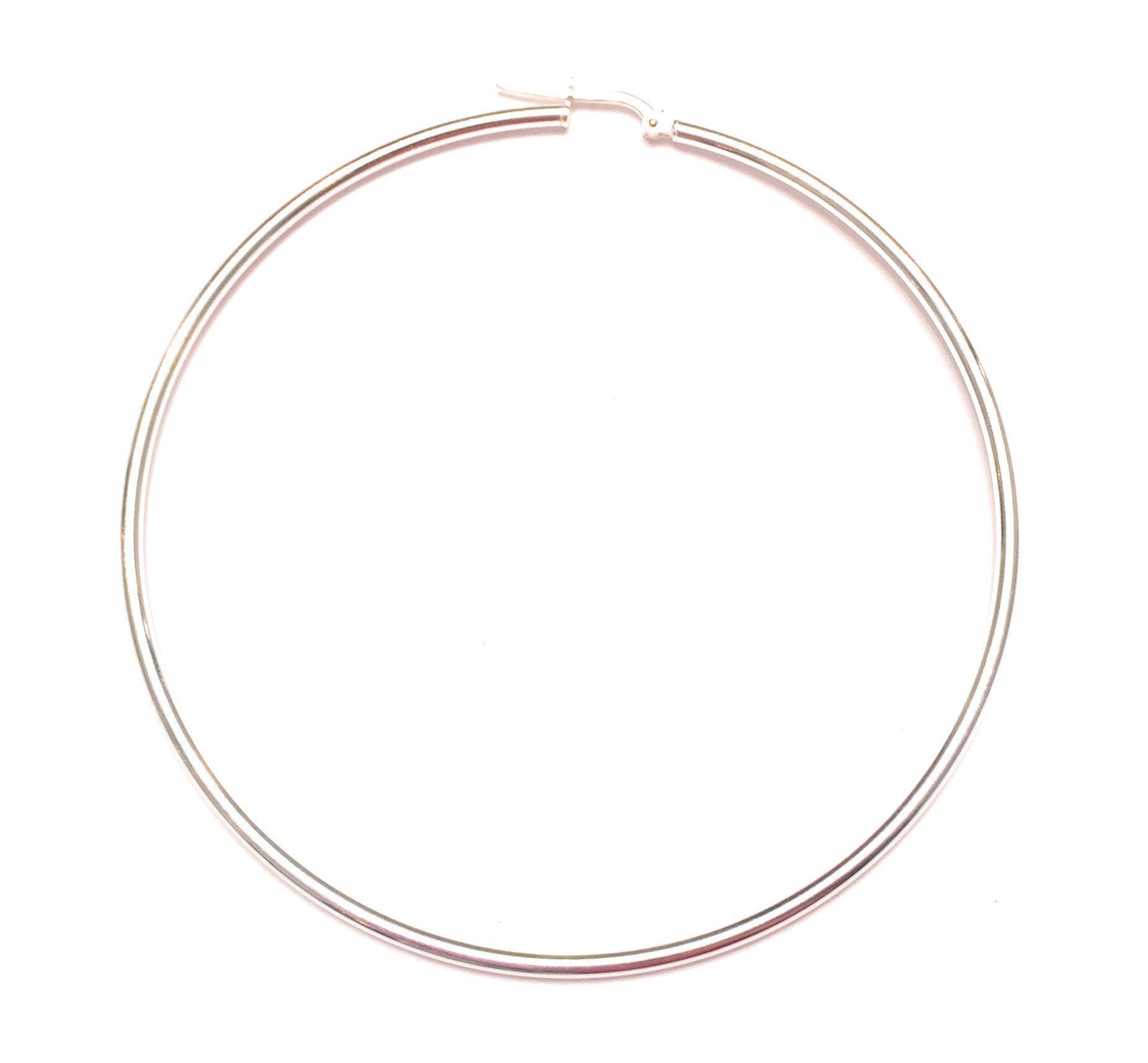 3 Inch Hoop Earrings Silver Thin Hoop Earrings Oversized - Etsy