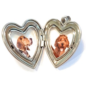 925 Sterling Silver Heart Locket Necklace 4 Picture Frames Personalized ...