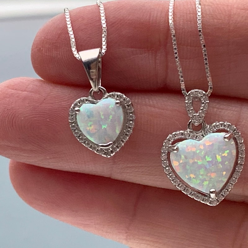 Opal Heart - Etsy