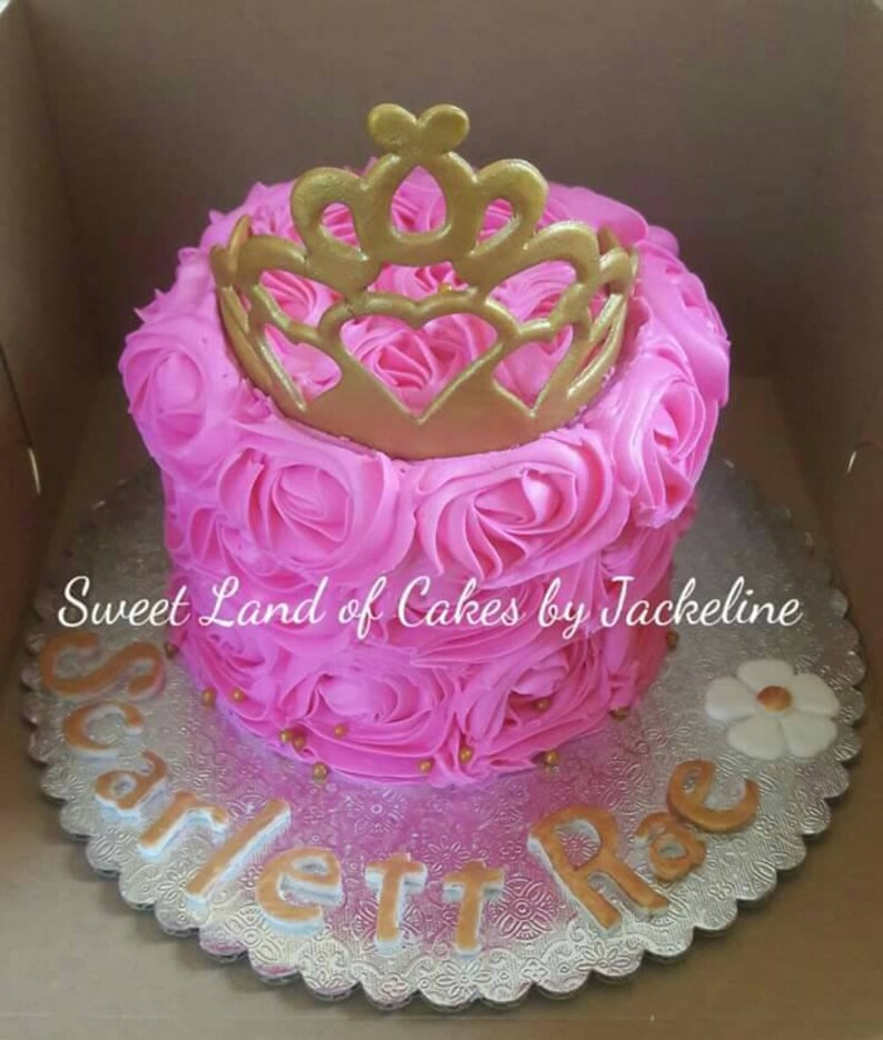 Fondant Crown Princess Cake Topper - Etsy