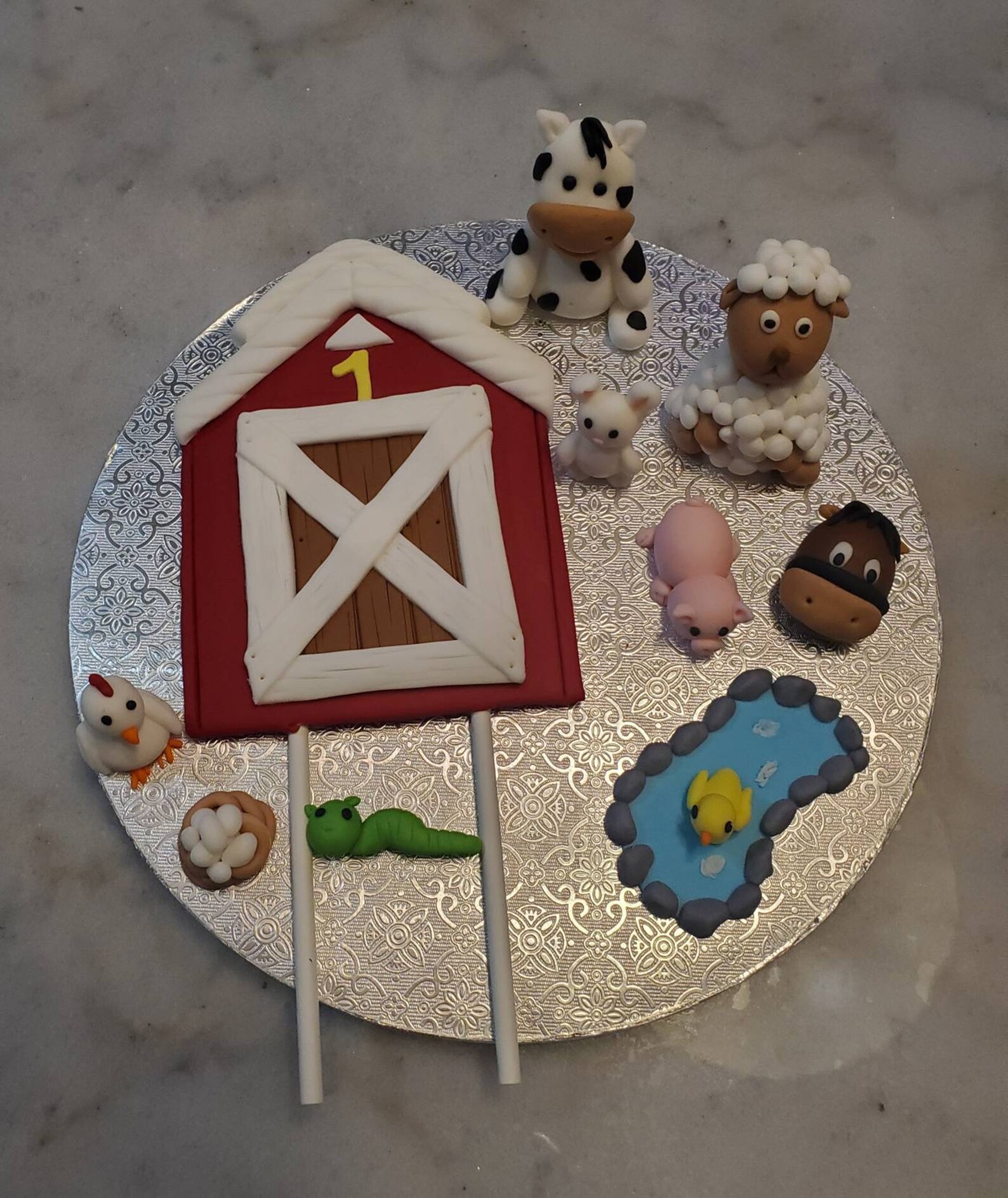 Barn, Farm Fondant Cake Toppers - Etsy