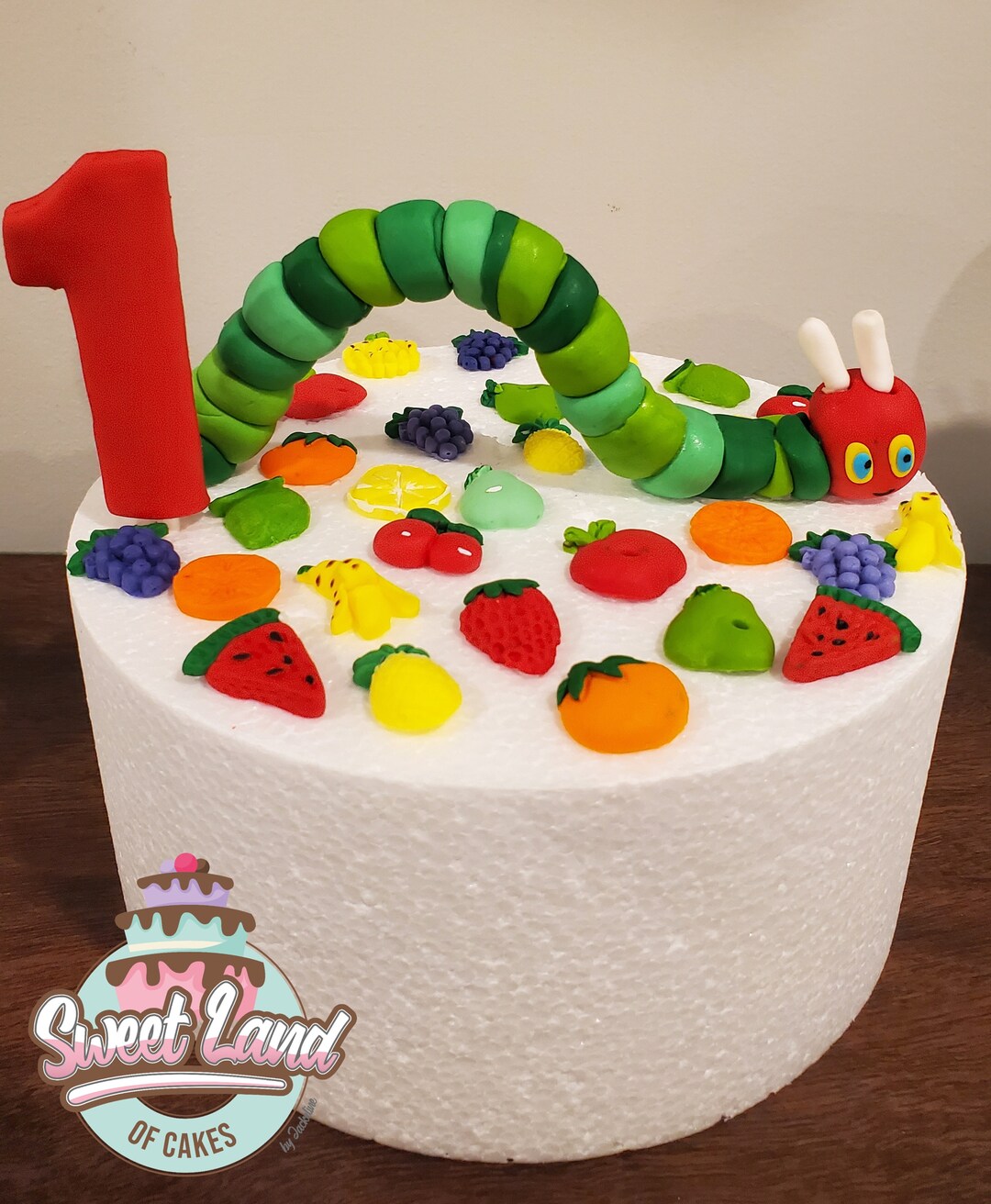 Caterpillar Fondant and Gum Paste Cake Topper - Etsy