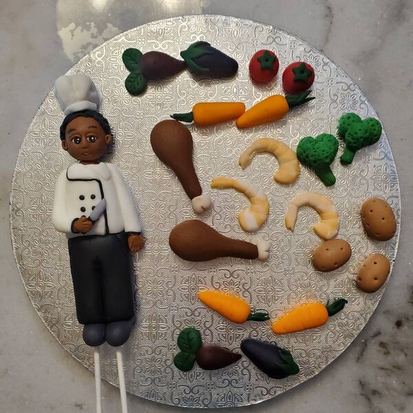 Chef Cake Topper - Etsy