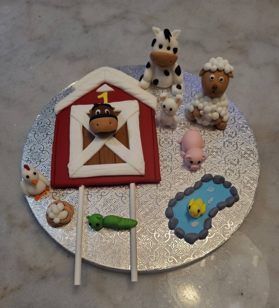 Barn, Farm Fondant Cake Toppers - Etsy