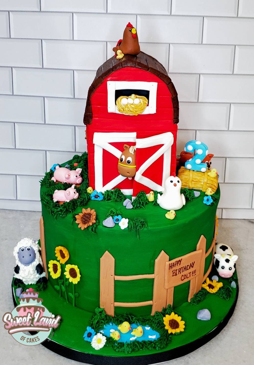 Farm Fondant Cake Topper - Etsy