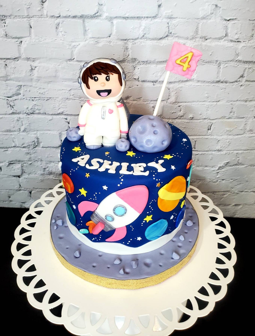 Space, Moon Cake Topper, Astronaut Cake Topper - Etsy
