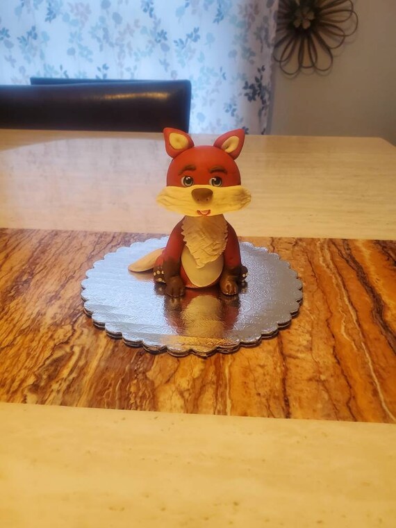 Fox Fondant Cake Topper Woodland Themed - Etsy