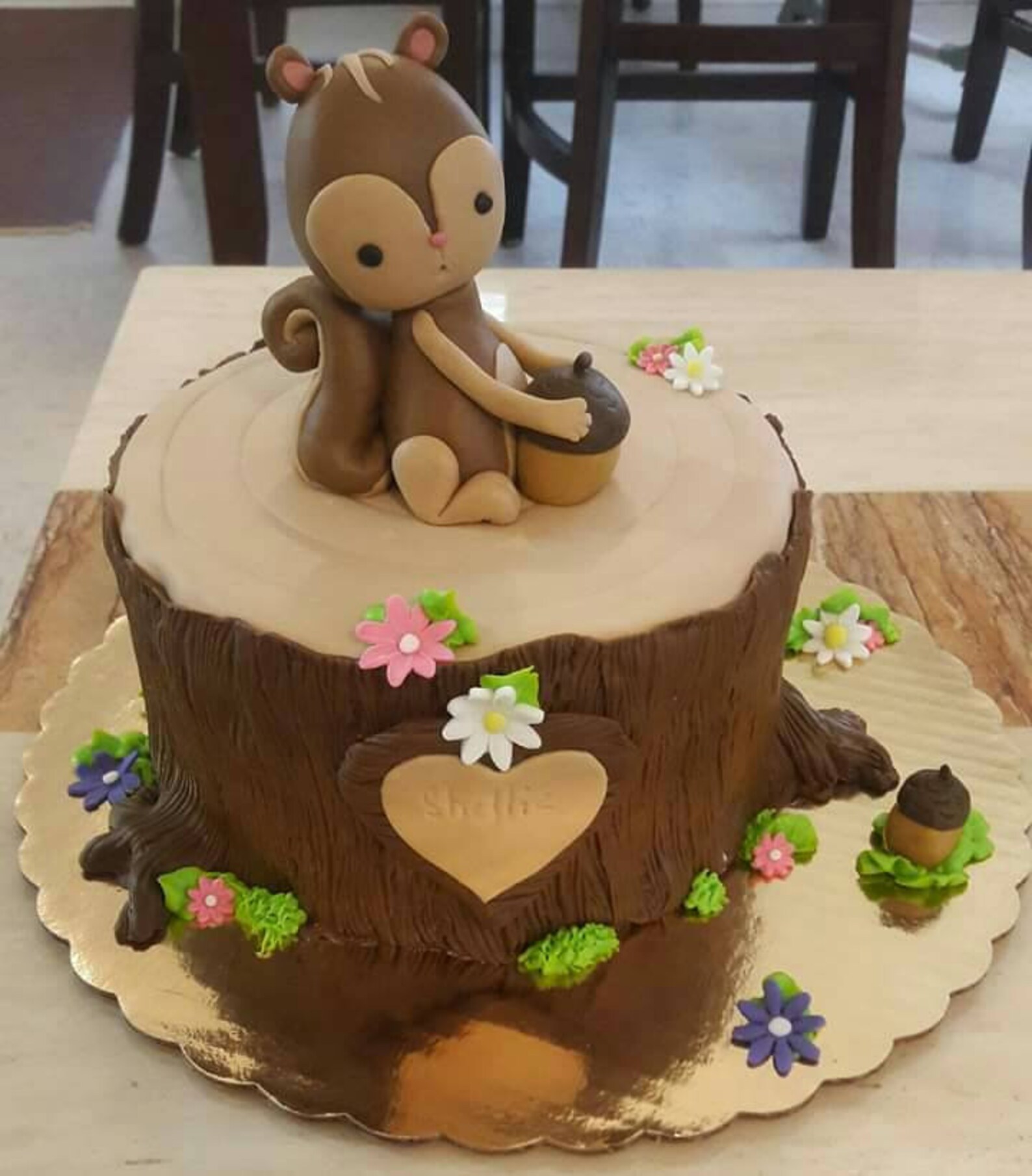 Squirrel Cake Topper, Woodland Animal Topper, Woodland Animal Cake ...