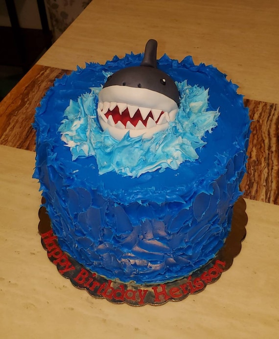 Shark Fondant Cake Topper | Etsy
