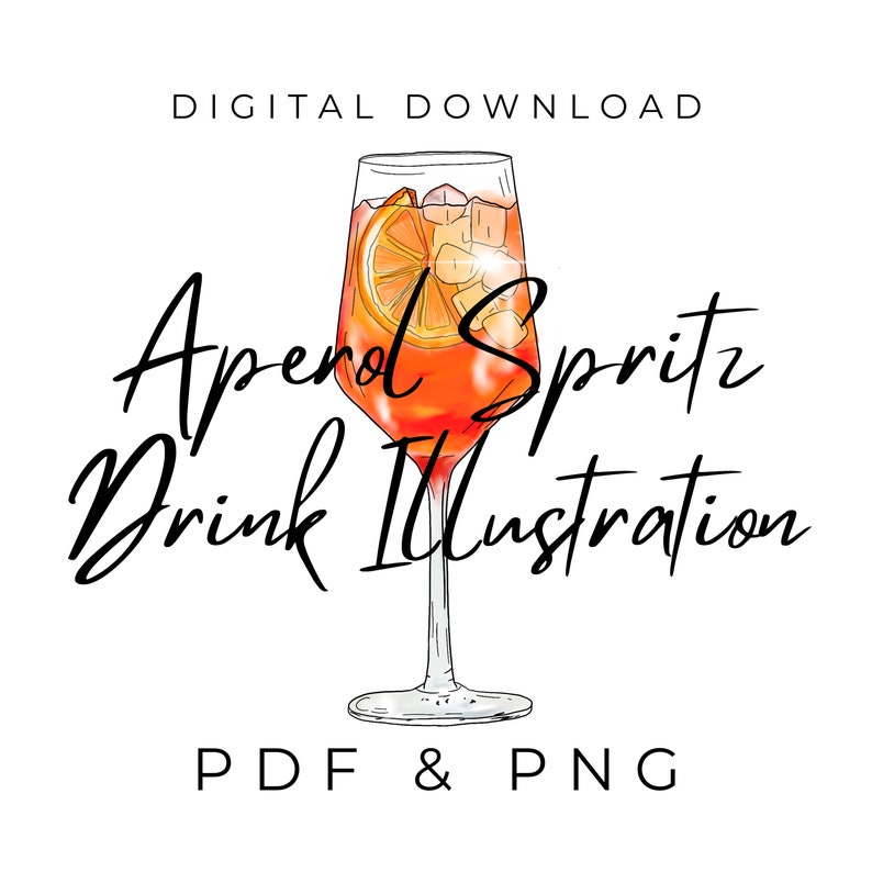Aperol Spritz Drink Digital Download, Wedding Drink, Wedding Bar Sign ...