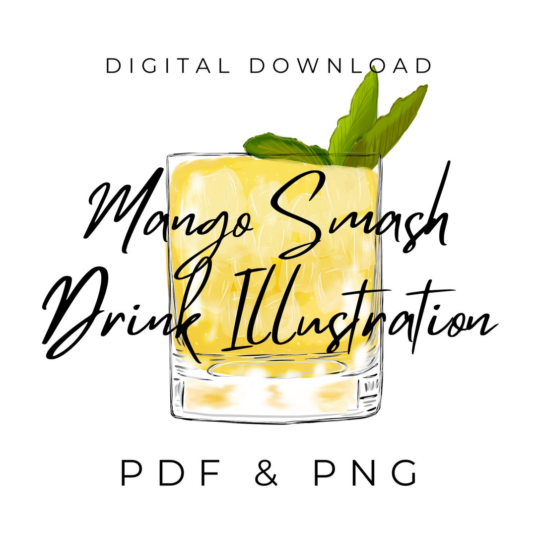 Mango Smash Cocktail Digital Download, Wedding Drink, Wedding Bar Sign ...