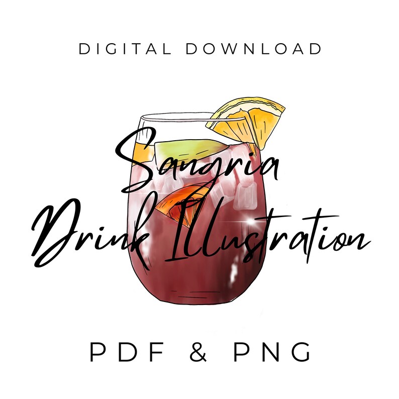 Sangria Drink Digital Download, Wedding Drink, Wedding Bar Sign ...