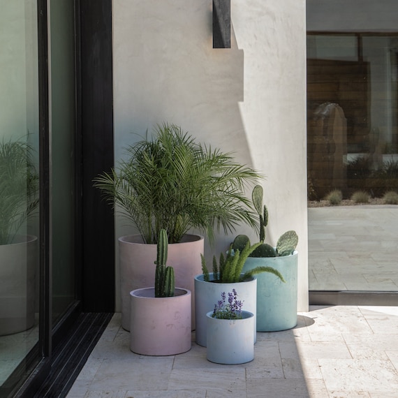 Colorful Outdoor Planters