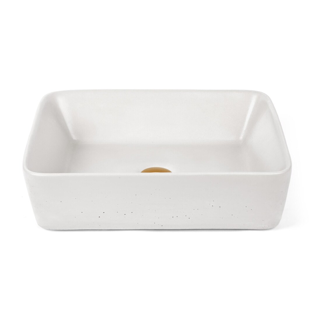Concrete Vessel Sink, Handmade, Rectangle Design, Sleek and Modern ...