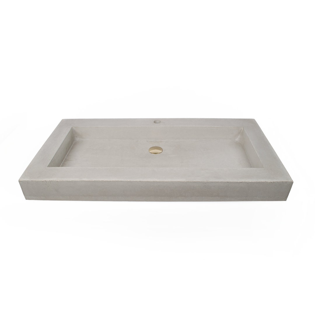 Concrete Vessel Sink/console Sink, Large, Handmade, Modern Wash Basin ...
