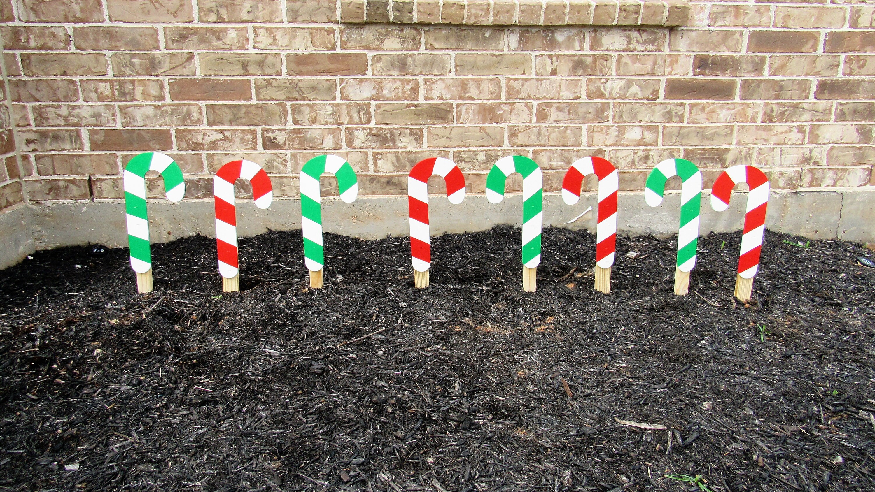 Candy Cane Yard Art Wooden Candy Canes Christmas Yard Art - Etsy