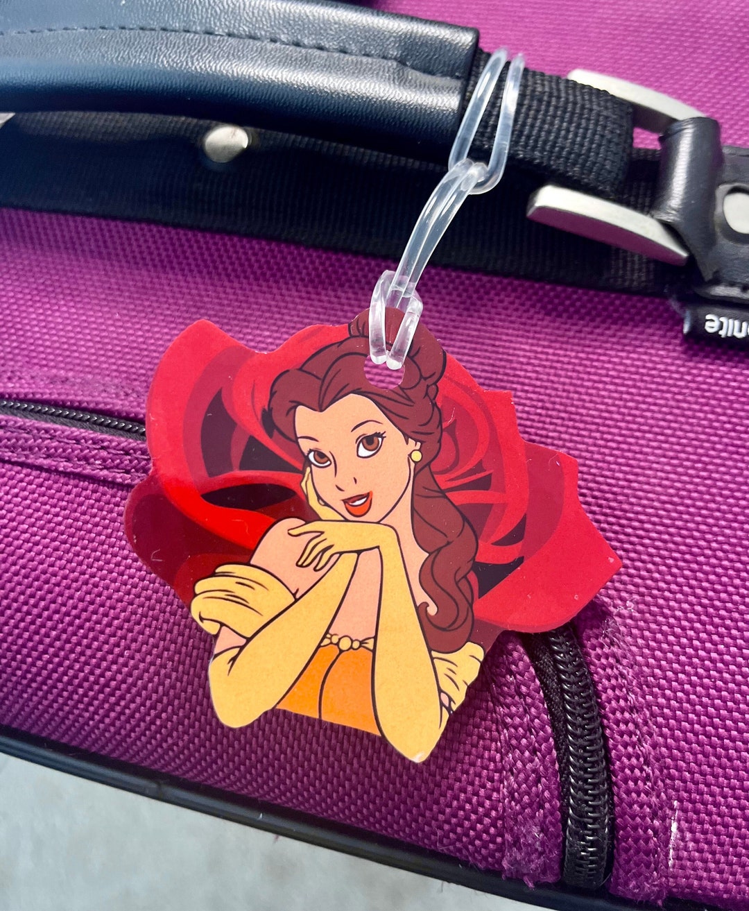 Princess Luggage Tag, Belle Bag Tag, Belle Inspired Luggage Tag ...