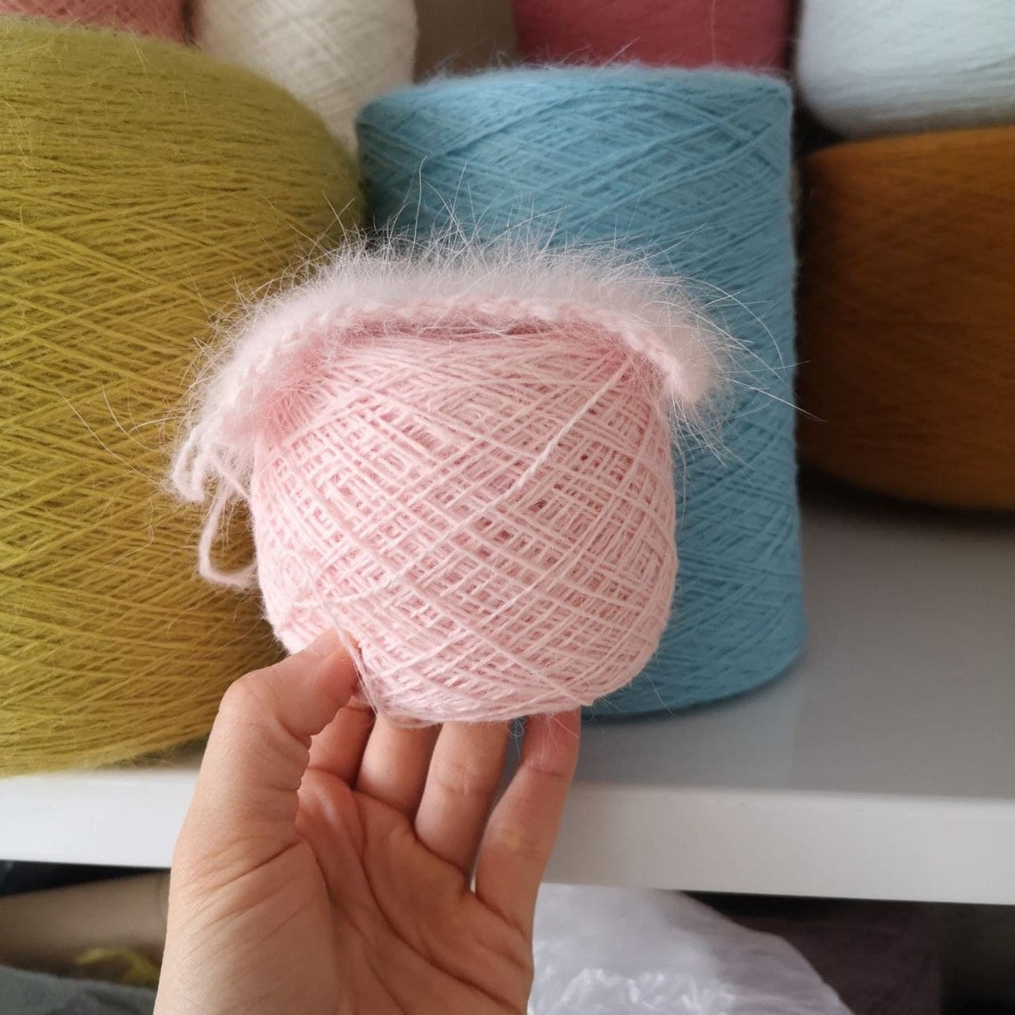 Angora Yarn Angora Fluff Rabbit Hair Hand Knitting Rabbit - Etsy
