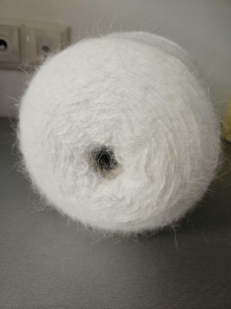 White Winter Cozy Angora Yarn 100 Gram Skein - Etsy