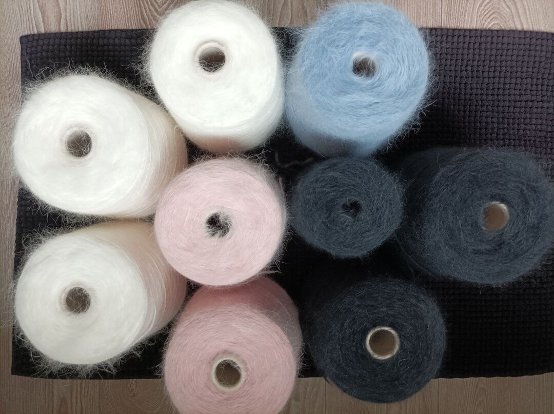 Angora Yarn on Skein Italy, Rabbit Yarn, White Yarn, Italy Angora Yarn ...