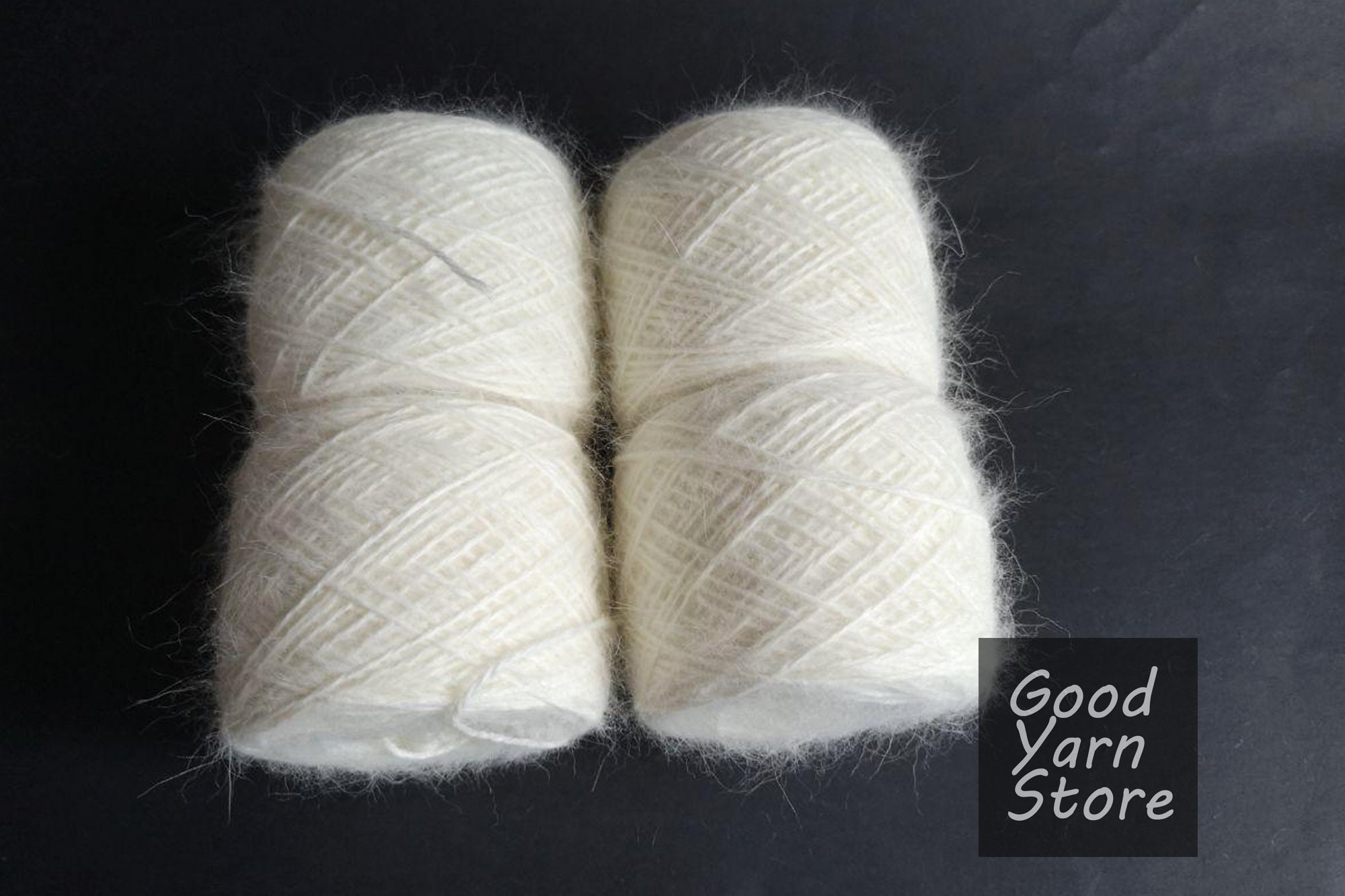 Angora White Fluff Yarn Hand Knitting Rabbit Angora 300 | Etsy