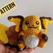 Raichu Crochet Pattern Amigurumi Pdf. - Etsy