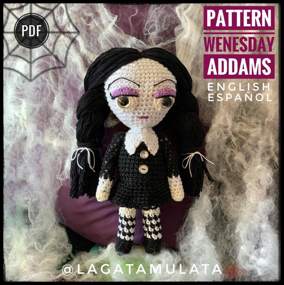 Wednesday Addams Doll Amigurumi Pattern Crochet Pdf - Etsy