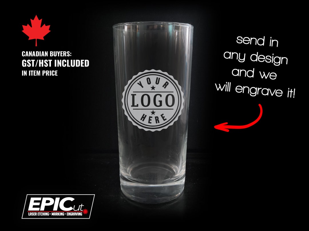 Custom 16 Oz High Ball Glass - Etched Logo Glassware / Personalized ...