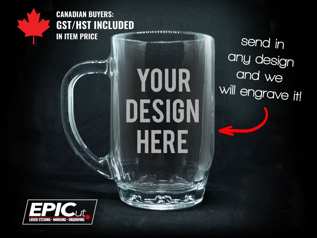 Custom Etched Beer Mug - Etsy