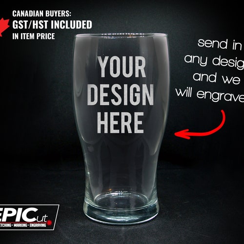 Custom Pint Glass Personalized Beer Etsy